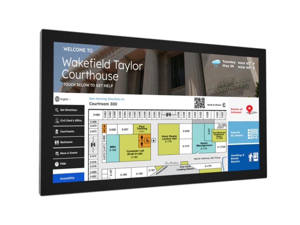 32" - 65" Wall-Mountable Touchscreen Digital Signage (Horizontal Orien ...