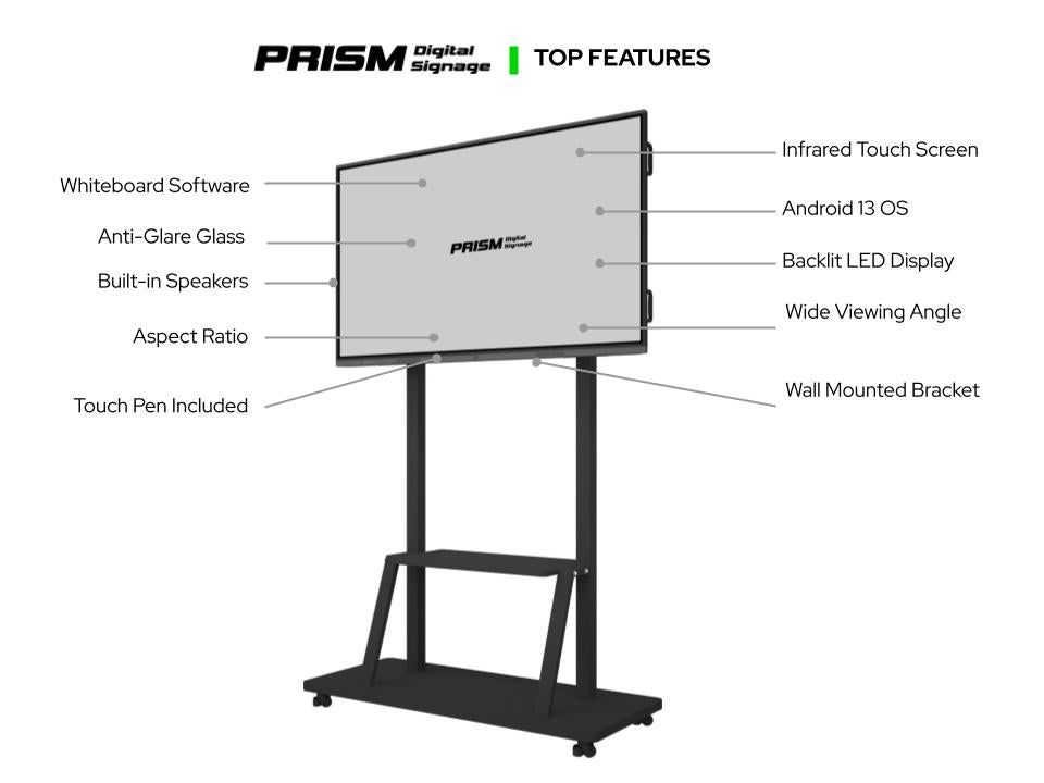 65" To 98" The PrismSmart Whiteboard – PRISM Digital Signage